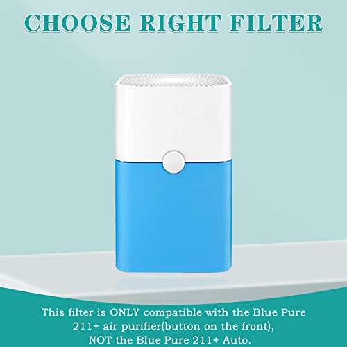 Blue Air 211+ 211Plus Filter Replacement for Blue Pure 211+ Air Cleaner Purifier-Foldable&Activated Carbon Filter by Cobectal