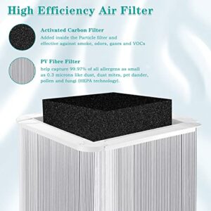 Blue Air 211+ 211Plus Filter Replacement for Blue Pure 211+ Air Cleaner Purifier-Foldable&Activated Carbon Filter by Cobectal