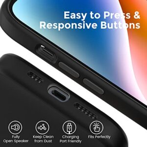 Mkeke Magnetic for iPhone 14 Plus Case [Compatible for MagSafe] Liquid Silicone Military Grade Shockproof Protective Phone Cover with Soft Microfiber Lining for Apple iPhone 14 Plus (6.7"),Black