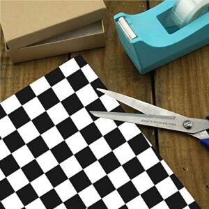 TYYMNDWP Black and White Checkered Wrapping Paper Roll Race Car Wrapping Paper for Birthday Christmas Baby Shower Valentine's Day Wedding Holiday Gift Wrap Funny Wrapping Paper Roll 58"x 23"