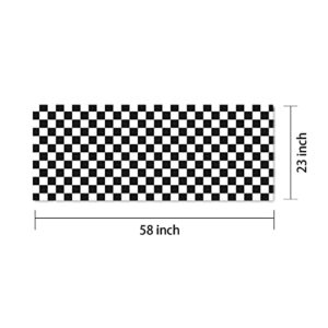 TYYMNDWP Black and White Checkered Wrapping Paper Roll Race Car Wrapping Paper for Birthday Christmas Baby Shower Valentine's Day Wedding Holiday Gift Wrap Funny Wrapping Paper Roll 58"x 23"