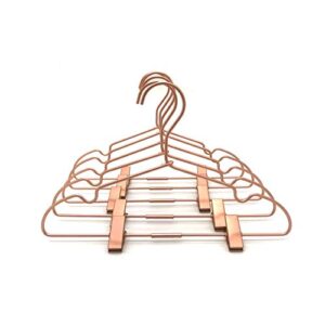 Koobay Metal Hangers Baby Clothes 12.5" Rose Gold Clips Hanger Children Kids Pants Hanger Display and Storage 10Pack