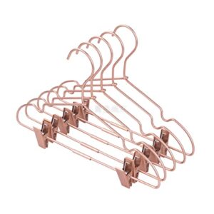 koobay metal hangers baby clothes 12.5" rose gold clips hanger children kids pants hanger display and storage 10pack