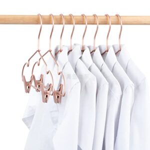 Koobay Metal Hangers Baby Clothes 12.5" Rose Gold Clips Hanger Children Kids Pants Hanger Display and Storage 10Pack