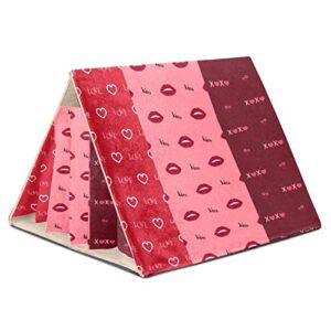 y-dsiwx guinea pig house bed, rabbit large hideout, small animals nest hamster cage habitats valentine's day pattern