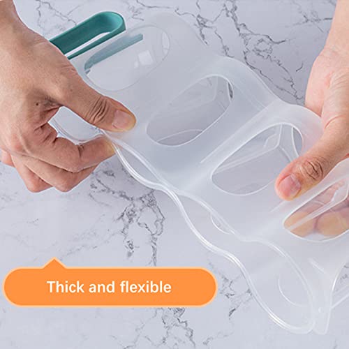 DCQRY 3Pack Portable Soda Can Organizer for Refrigerator, Clear Plastic Can Dispenser Storage Holder with Removeable Handle Drink Organizer for fridge Pantry Kitchen Cabinets