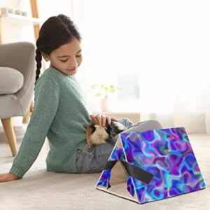 Y-DSIWX Guinea Pig Hideout Cozy Hamster House Cave for Bunny Chinchilla Hedgehog Small Animal Abstract Art Colorful