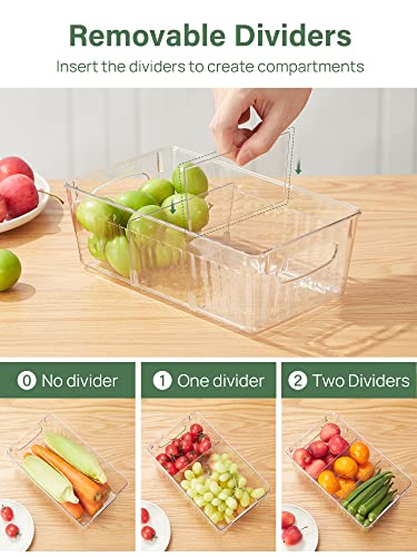 Kootek 16 Pack Drawer Organizers for Clothing and 4 Pack Refrigerator Organizer Bins