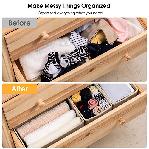 Kootek 16 Pack Drawer Organizers for Clothing and 4 Pack Refrigerator Organizer Bins