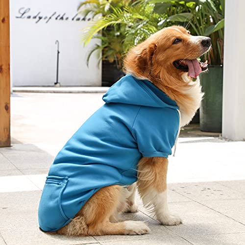 Dog Hoodie for Small Dogs Boy Pet Cats Autumn and Winter Zipper Fleece Pocket Sweatshirt Solid Color Tops Hoodies Clothes Christmas Outfit for Dogs Female