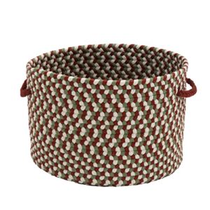 colonial mills holiday multi decorative braided basket, 12"x12"x8"