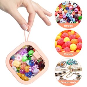 ULTECHNOVO Hair Tie Organizer, Box Clip Rubber Ornaments Dental Floss Hanging Swab Items Hair Ropes Small Case Mini Desktop for Storage Accessories Portable Earrings Holder Cotton Band Rings