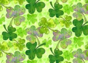 flashphoenix quality sewing fabric - fat quarter 18 x 21 inch hamrocks shades of clovers st patricks day fabric 100% cotton fq