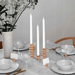 DecorRack 12 White Taper Candles, 10 inch, Unscented Long Lasting and Smokeless, Premium Quality Dinner Candles Ideal for Weddings, Party, and Home Decor (4 Boxes, 3 Candles Each)