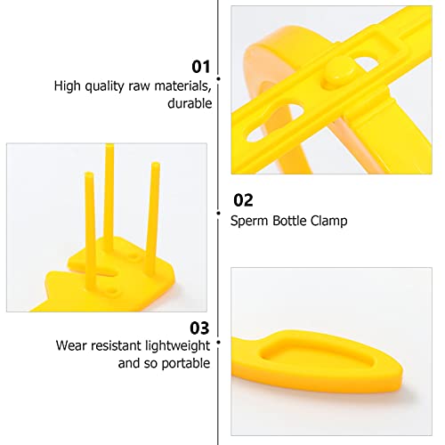 iplusmile Auxiliary Fertilization Feeding Farm Clamp Automatic Clip Animal Insemination Bottles Breeding Artificial for Holder Tool Cows Pig Support: Jar Kit Cattle Pigs Semen Sperm Ring