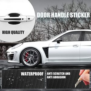 OSIFIT 8PCS Car Door Handle Sticker, Leather Carbon Fiber Car Door Handle Protective Films, Anti-Scratches and Waterproof Car Door Side Handle Paint Protection Films