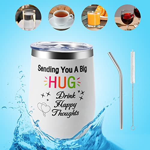 Candles Gifts for Women - Fun Scented Candle & Insulated Tumbler Set, Christmas Birthday Thanksgiving Get Well Soon Gift for Men Boss Mom Mother Sick Friend Feel Better Cheer Up Encouragement Sympathy