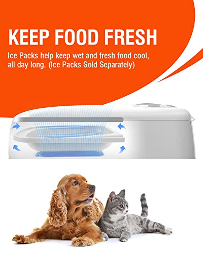 Madatop Automatic Wet Food Cat Feeders,2 Meals Digital Microchip Cat Feeder for Dog & Cat,Dry or Semi-Moist Pet Food Dispenser with 48 Hours Timer,Tamper Resistant Design (Cat Feeder)