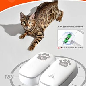 Madatop Automatic Wet Food Cat Feeders,2 Meals Digital Microchip Cat Feeder for Dog & Cat,Dry or Semi-Moist Pet Food Dispenser with 48 Hours Timer,Tamper Resistant Design (Cat Feeder)