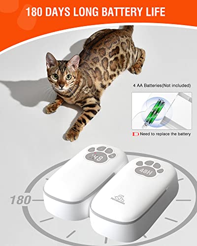 Madatop Automatic Wet Food Cat Feeders,2 Meals Digital Microchip Cat Feeder for Dog & Cat,Dry or Semi-Moist Pet Food Dispenser with 48 Hours Timer,Tamper Resistant Design (Cat Feeder)