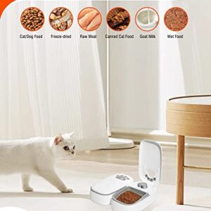 Madatop Automatic Wet Food Cat Feeders,2 Meals Digital Microchip Cat Feeder for Dog & Cat,Dry or Semi-Moist Pet Food Dispenser with 48 Hours Timer,Tamper Resistant Design (Cat Feeder)