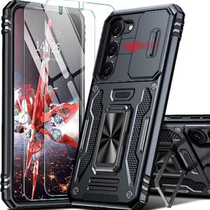 【2023 𝐍𝐄𝐖】for Samsung Galaxy A14 5G Case with Camera Cover [with 2x Screen Protector] with Magnetic 360° Kickstand Ring Military Grade Drop Proof Shockproof Phone Case for Samsung Galaxy A14 5G