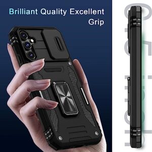 【2023 𝐍𝐄𝐖】for Samsung Galaxy A14 5G Case with Camera Cover [with 2x Screen Protector] with Magnetic 360° Kickstand Ring Military Grade Drop Proof Shockproof Phone Case for Samsung Galaxy A14 5G