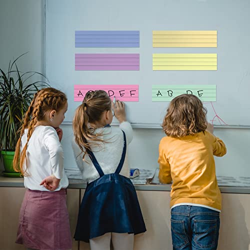 Magnetic Sentence Strips 12 x 3 Inch Magnetic Dry Erase Sentence Strips for Teachers Magnetic Strips Reusable Classroom Learning Tools for Whiteboard Kids Office School Supplies, 10 Color (10 Pcs)