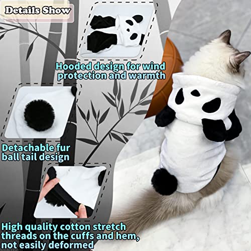 MESHEEN Dog Sweaters for Puppy and Cats Made of Skin Friendly Soft Double Face Fleece Fabric Keep Your Pet Cozy, Dog Jacket Use Cute Panda Ears Hooded Design