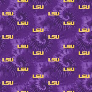 louisiana state university cotton fabric by sykel-licensed lsu tigers tye dye cotton fabric