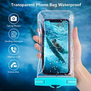 Universal Waterproof Phone Pouch Bag - 3Pack, Waterproof Phone Case Compatible with iPhone 14 Pro Max/13/12/11/XR/X/SE/8/7, Galaxy S22/S21 Google Up to 7’’, IPX8 Dry Bag Vacation Essentials.