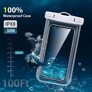 Universal Waterproof Phone Pouch Bag - 3Pack, Waterproof Phone Case Compatible with iPhone 14 Pro Max/13/12/11/XR/X/SE/8/7, Galaxy S22/S21 Google Up to 7’’, IPX8 Dry Bag Vacation Essentials.