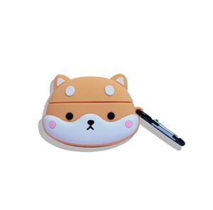 shiba inu headphone case 3d headphone case for airpods pro cute silicone case professional soft bottom bluetooth headphone case storage box, anti-fall, anti-lost