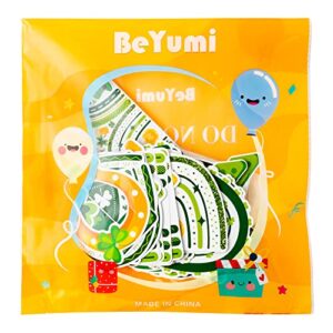 BeYumi 91Pcs Lucky Bulletin Board Decorations Set Green Shamrock Lucky Boho Rainbow Cutouts Scalloped Bulletin Board Trim Borders Classroom Homeschool Chalkboard Wall Decor Party Supplies