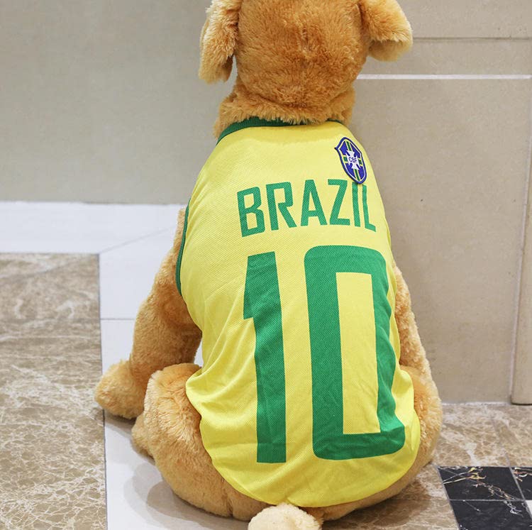 Dog World Cup T Shirt Pets- Soccer National Team Vest- Soft Breathable Puppy Sportswear Outfit for Dog Cat