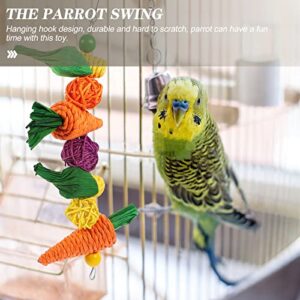 LUOZZY Birds Chewing Toy Birdcage Hanging Toy Parakeets Diversion Toy Bird Cage Accessories