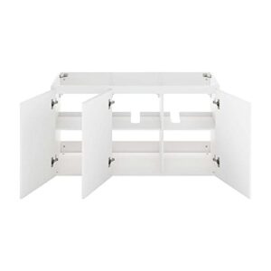 Modway Vitality 48" Wall-Mount Bathroom Vanity in White