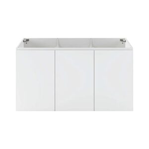 Modway Vitality 48" Wall-Mount Bathroom Vanity in White