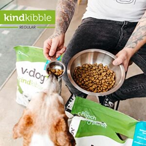 V-dog Vegan Kibble Dry Dog Food (24 LB) | Plant Based Protein with Added Taurine for Sensitive Stomach and Skin | Adult Dog Food | Vegetarian Superfood with Certified Organic Ingredients | Made in US