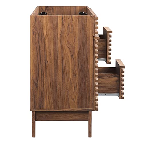 Modway Render 48" Double Sink Compatible (Not Included) Bathroom Vanity Cabinet in Walnut