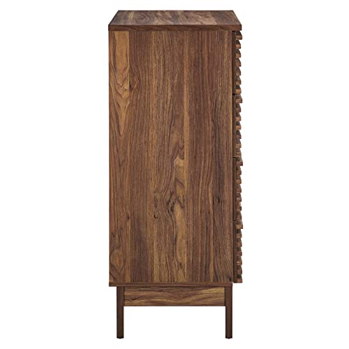 Modway Render Mid-Century Modern Desser Chest in Walnut