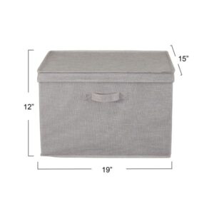 Household Essentials, Silver Wide KD Storage Lid Box