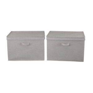 Household Essentials, Silver Wide KD Storage Lid Box