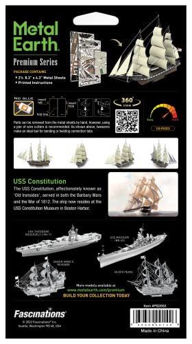 Metal Earth Premium Series USS Constitution 3D Metal Model Kit Fascinations