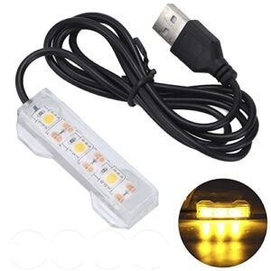 MinLia LED USB Small Aquarium Light LED Lighting Lamps Aquatic Plant Tank Aquarium Accessories(White Light)