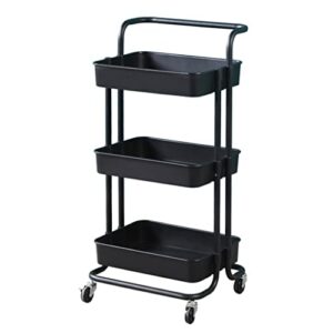 yxbdn kitchen bathroom multi-layer storage shelf three shelves beauty trolley with wheels trolley