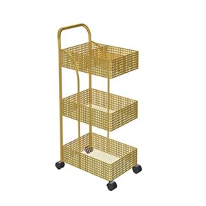 yxbdn scandinavian iron shelves bedroom kitchen metal removable bathroom storage rack with wheels trolley