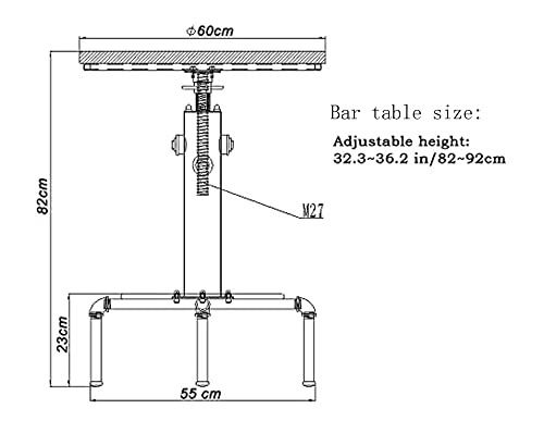 FUBIRUO Kitchen Table Set, 3 Piece Pub Table Set, Modern Round bar Table and Stools for 2, Bistro Bar Height Table Industrial Bar Stools Height Adjustable Easy Assemble for Kitchen Dining