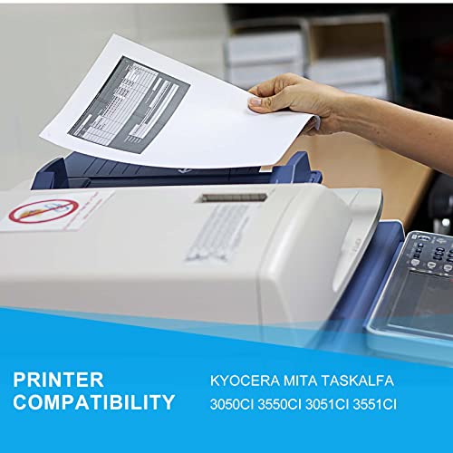 BUEGOO TK8307 TK-8307 1T02LK0US0 1T02LKCUS0 1T02LKBUS0 1T02LKAUS0 Toner Cartridge Compatible with Kyocera Mita Taskalfa 3050ci 3550ci 3051ci 3551ci Printer | 4 Pack Black/Cyan/Magenta/Yellow