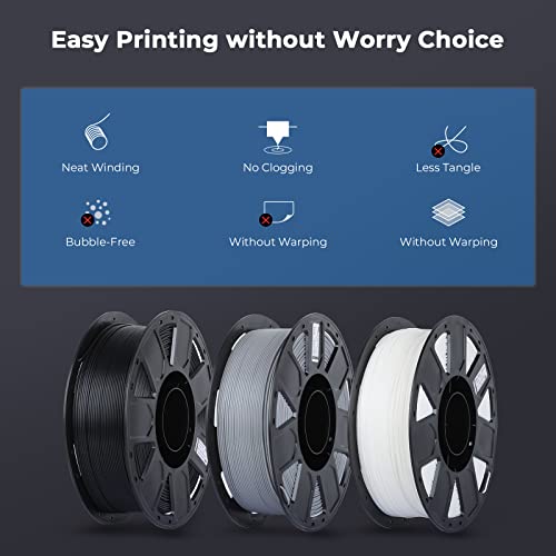 Creality PLA Filament 1.75mm, Ender PLA 3D Printer Filament No-Tangling Smooth Printing Without Clogging No Warping, Fit Most FDM 3D Printers, 1kg Spool, Accuracy +/- 0.02mm, Black